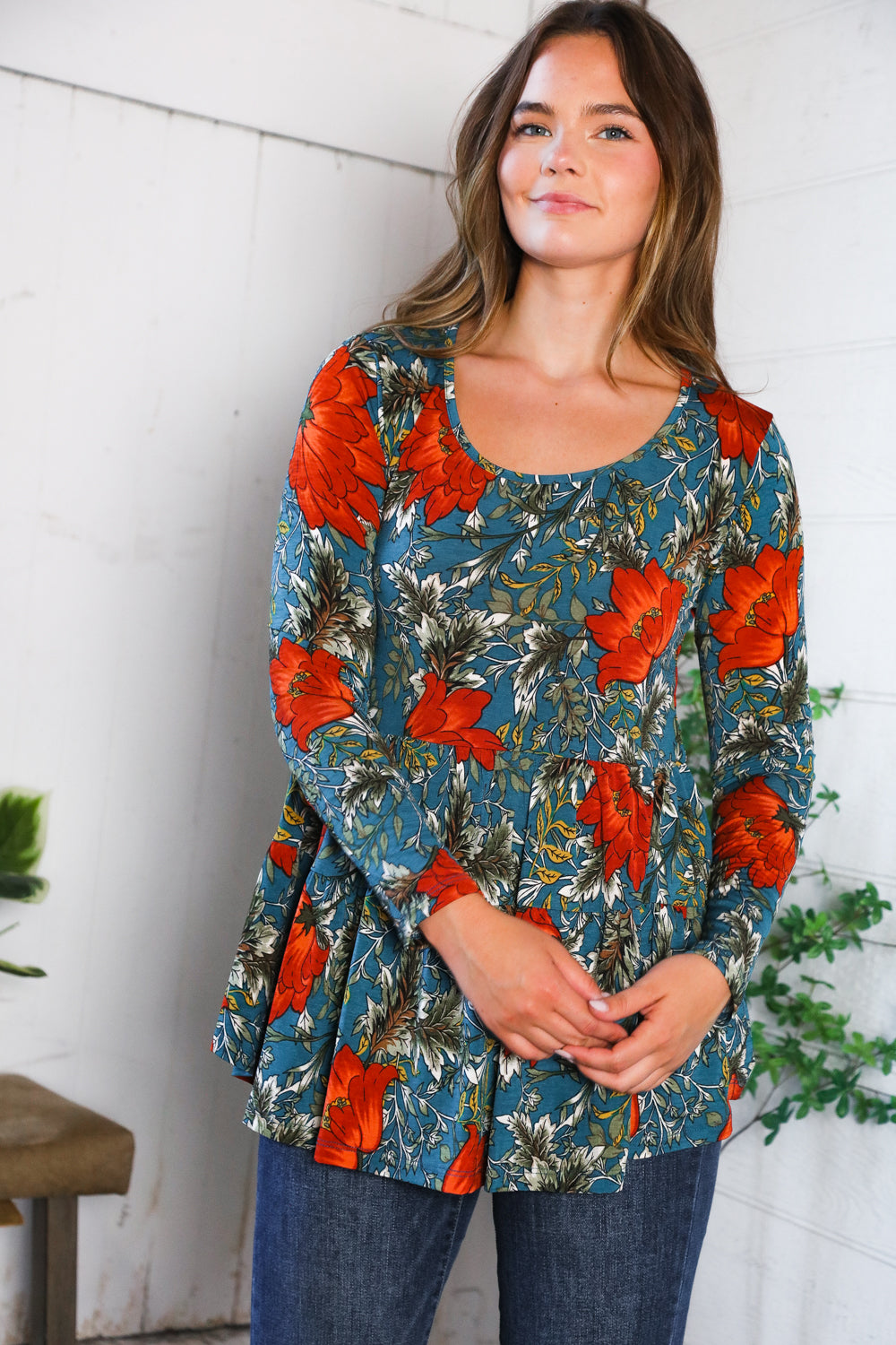 The Scarlet Fields Babydoll Blouse – Bloom Drop Ship